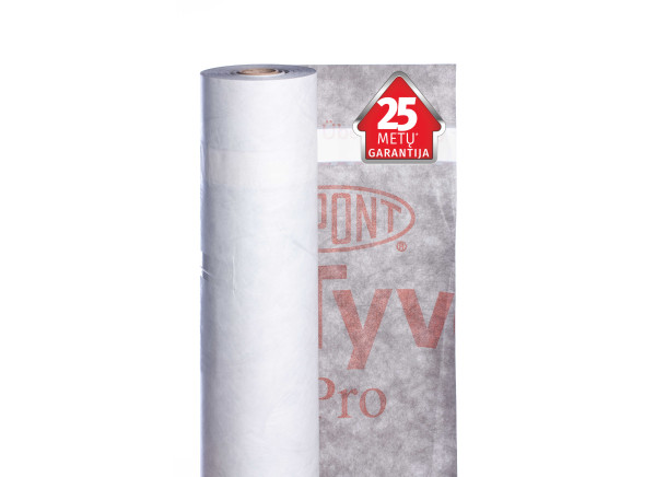 Plėvelė difuzinė Tyvek® Supro+TAPE, 148g/m², 1 lipnus kraštas, 75m²