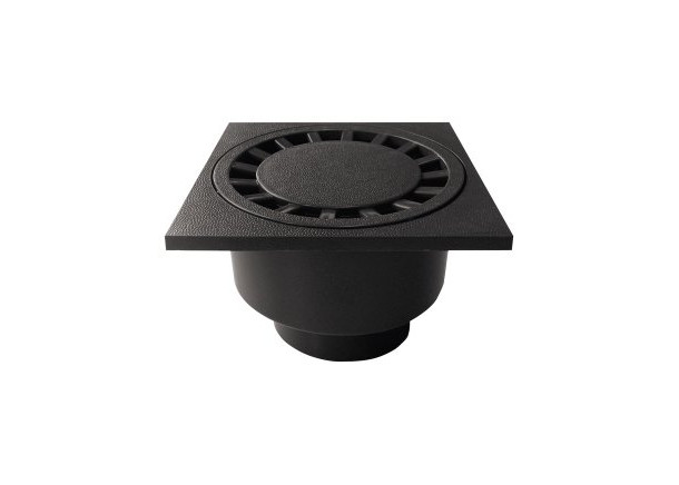 Trapas ACO, 20x20cm, iš ABS plastiko, juodas ndividualaus namo kiemui