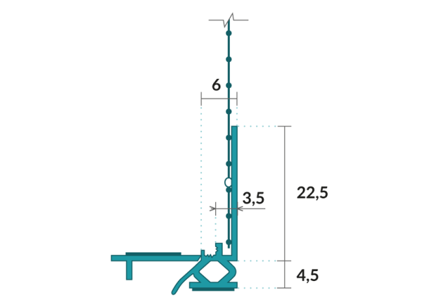 PVC profilis EW-2D / 2D Langų profilis Sakret EW, su tinkleliu 9mm